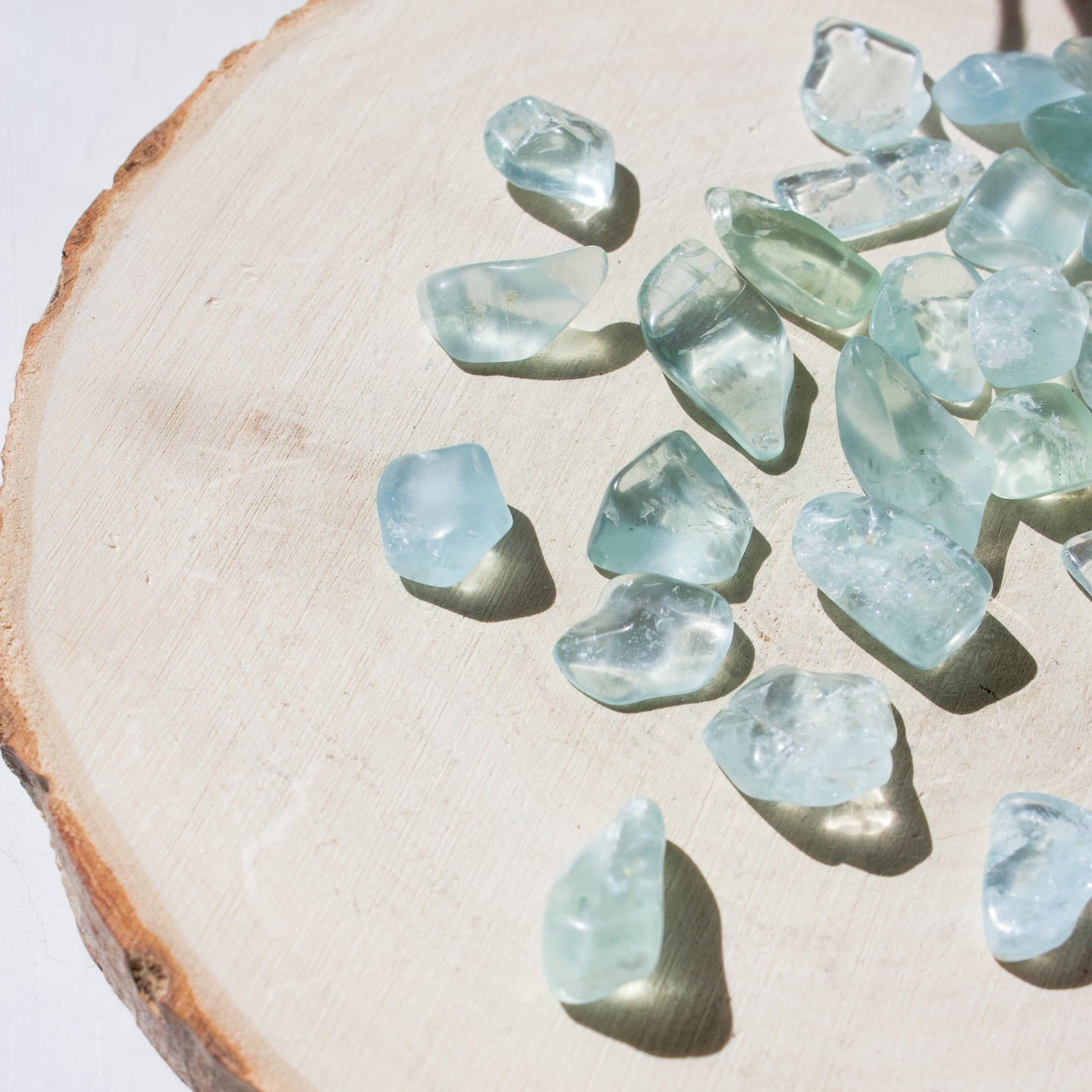 Blue Topaz - Tumbled Stones | Muse + Moonstone Crystals