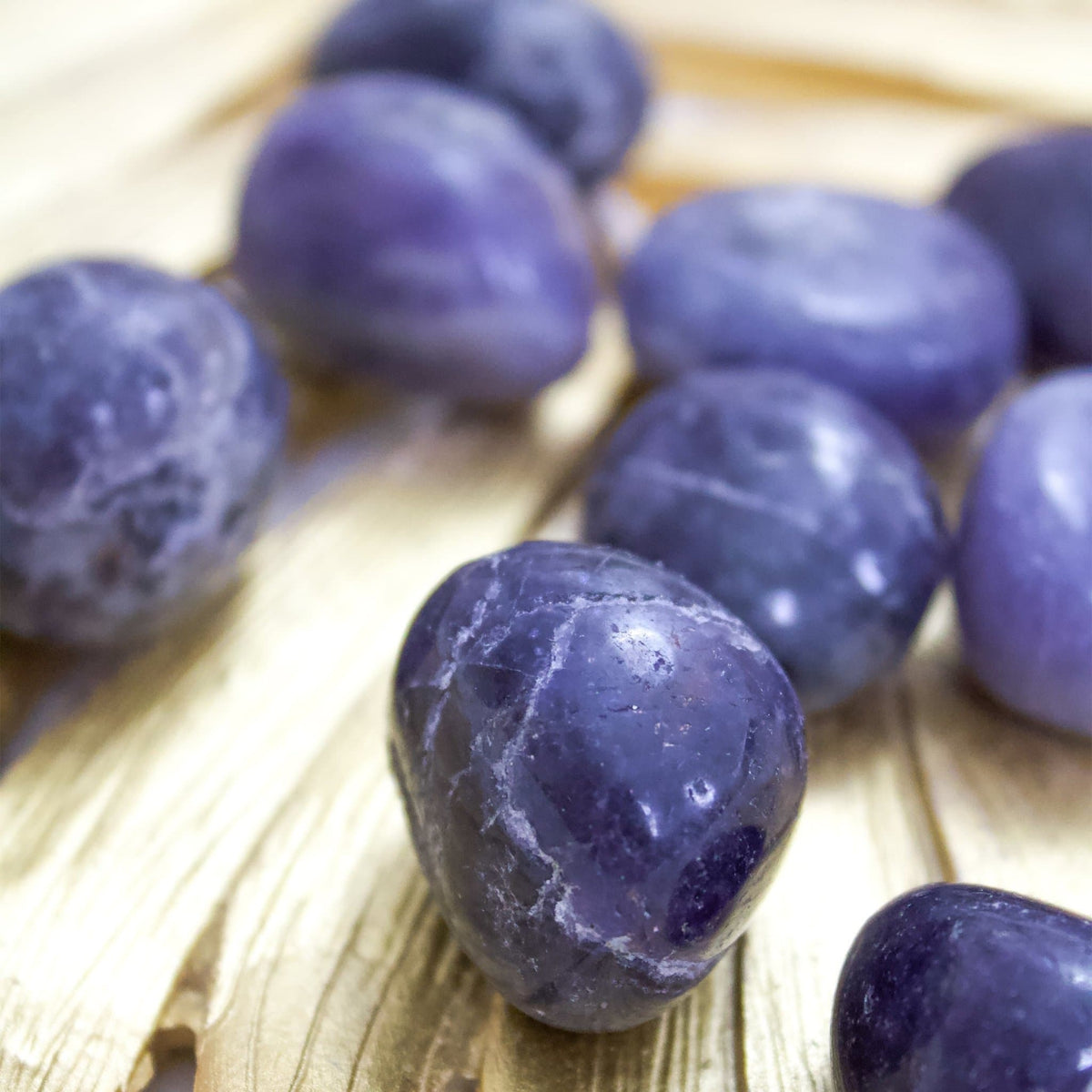 Iolite - Tumbled Stones | Muse + Moonstone Crystals