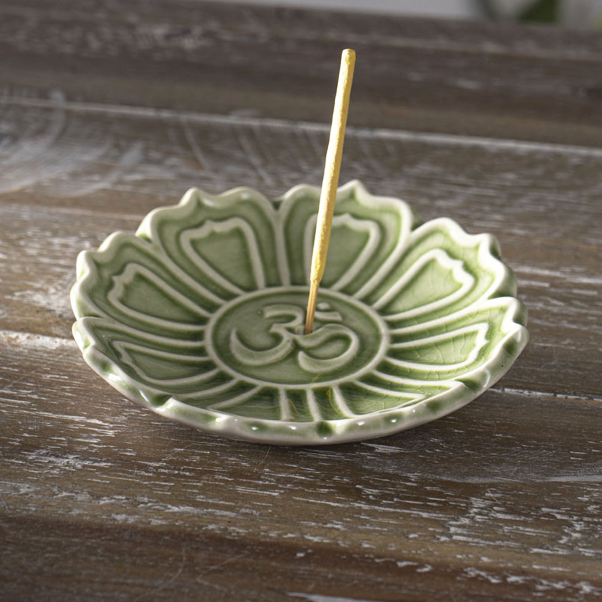 Lotus Ohm Incense Holder - Muse + Moonstone | Incense Holders