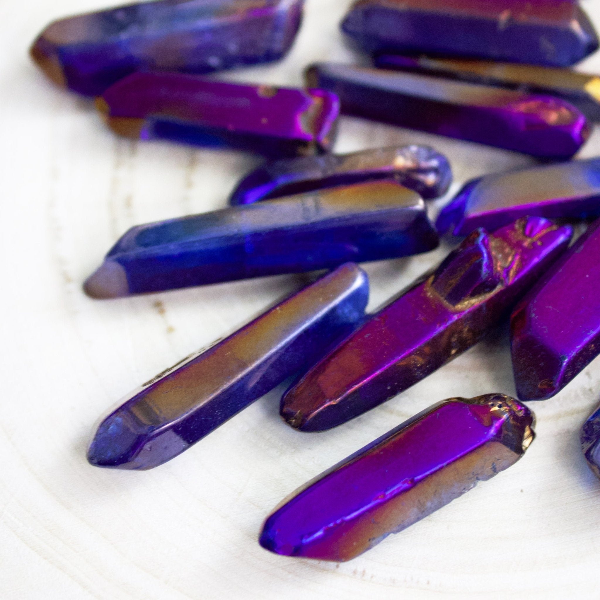 Midnight Aura Quartz - Crystal Points - Muse + Moonstone | Crystals